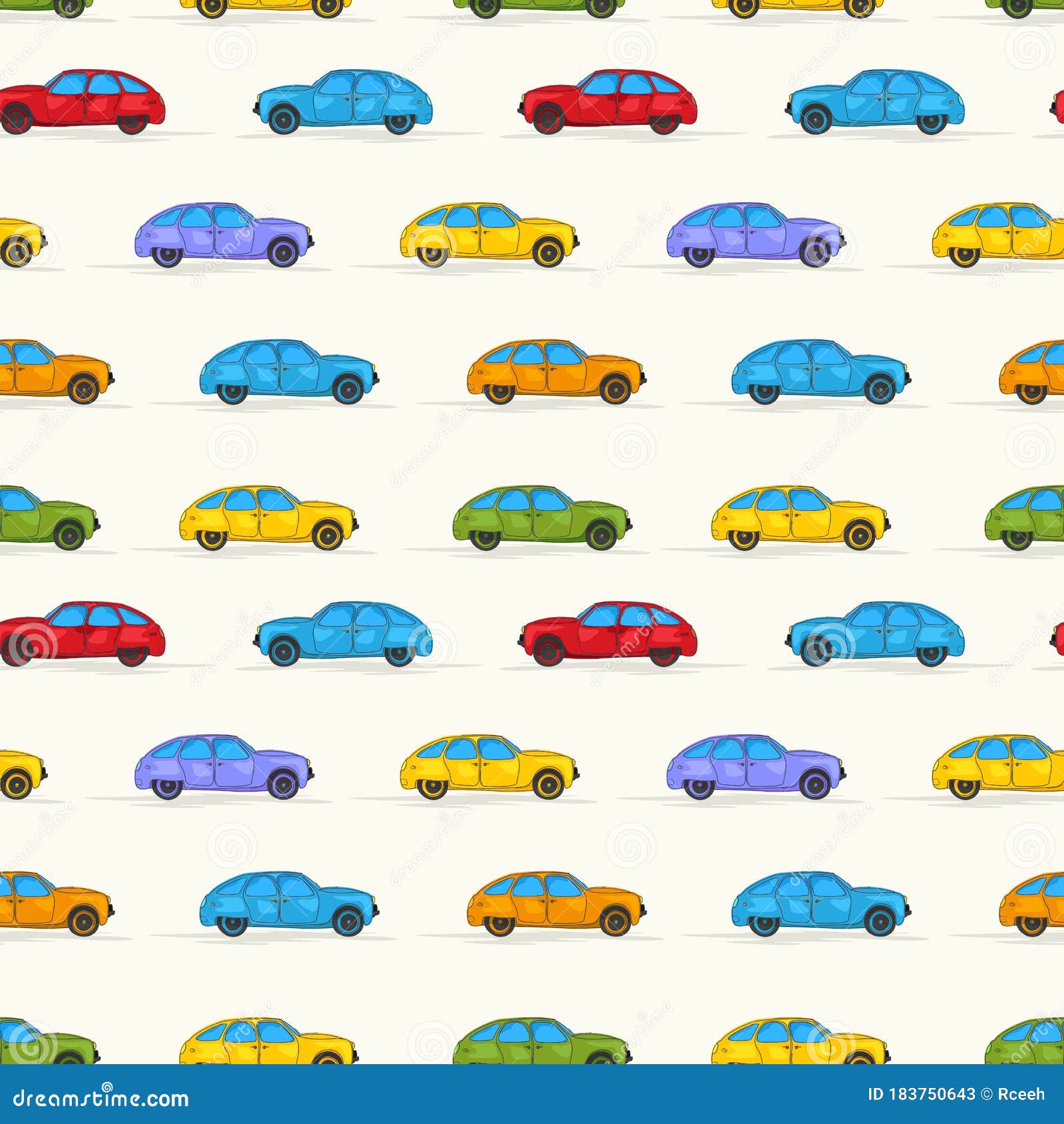 Cartoon cars pattern stock vector. Illustration of doodle - 183750643