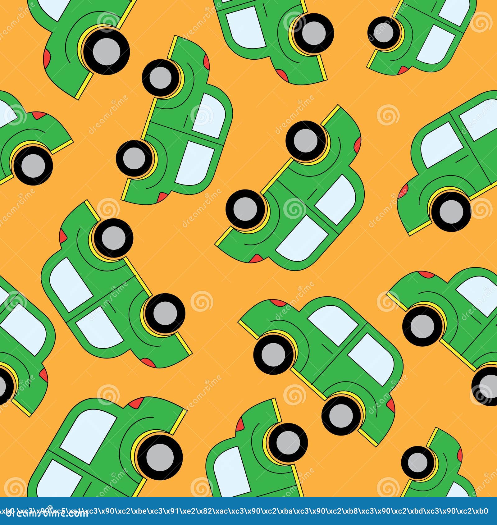 Cartoon Cars Seamless Pattern. Template for Design Stock Vector ...