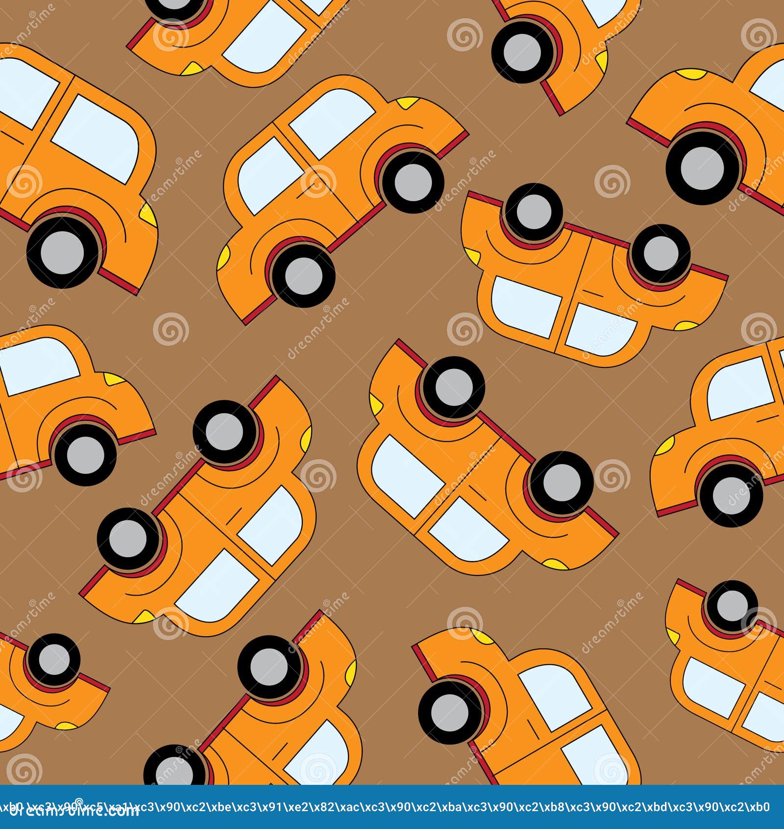 Cartoon Cars Seamless Pattern. Template for Design Stock Vector ...