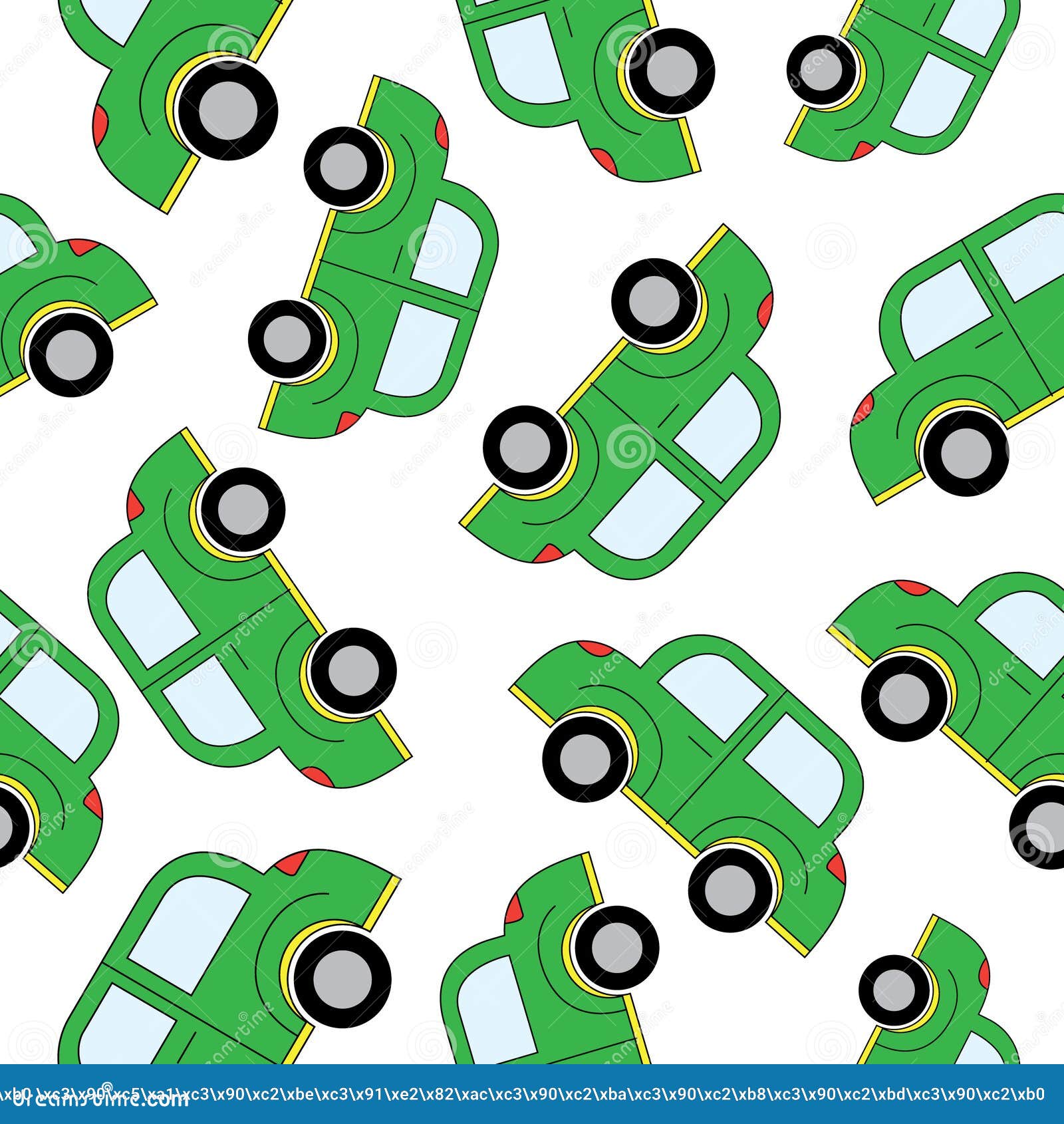 Cartoon Cars Seamless Pattern. Template for Design Stock Vector ...