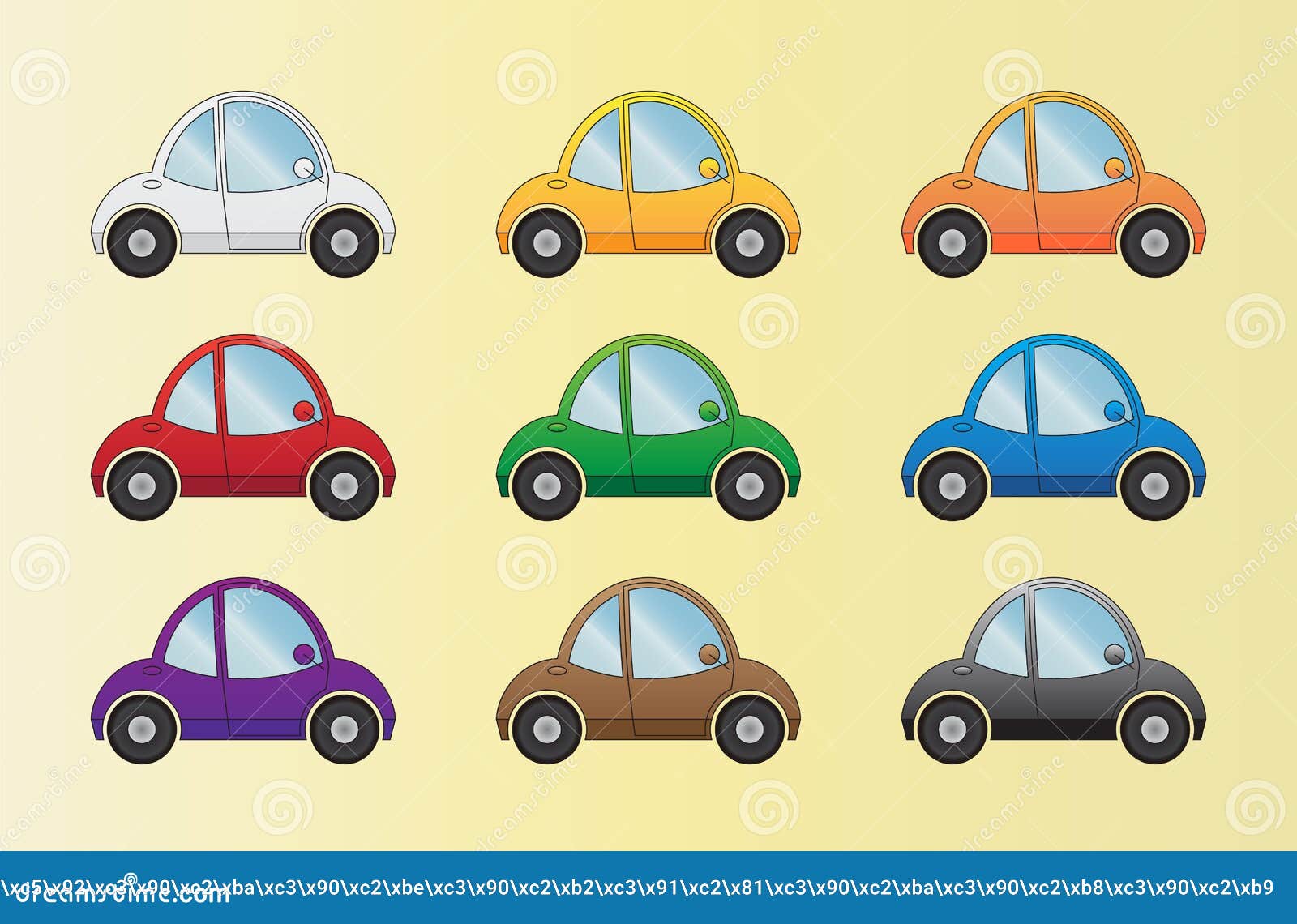 Cartoon Cars Set Stock Vector - Image: 61519417