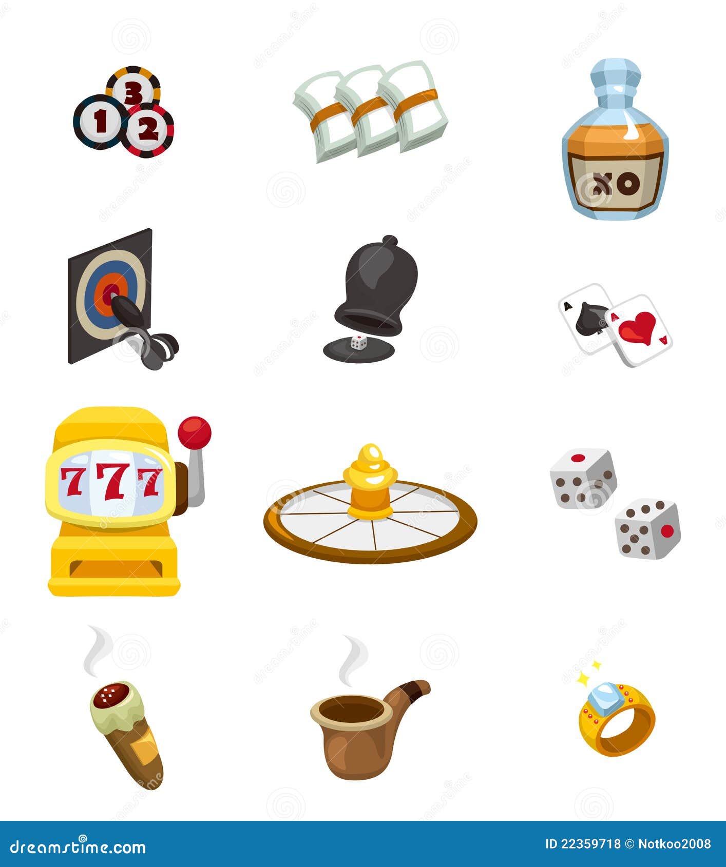 Cartoon casino icon stock vector. Illustration of casino - 22359718
