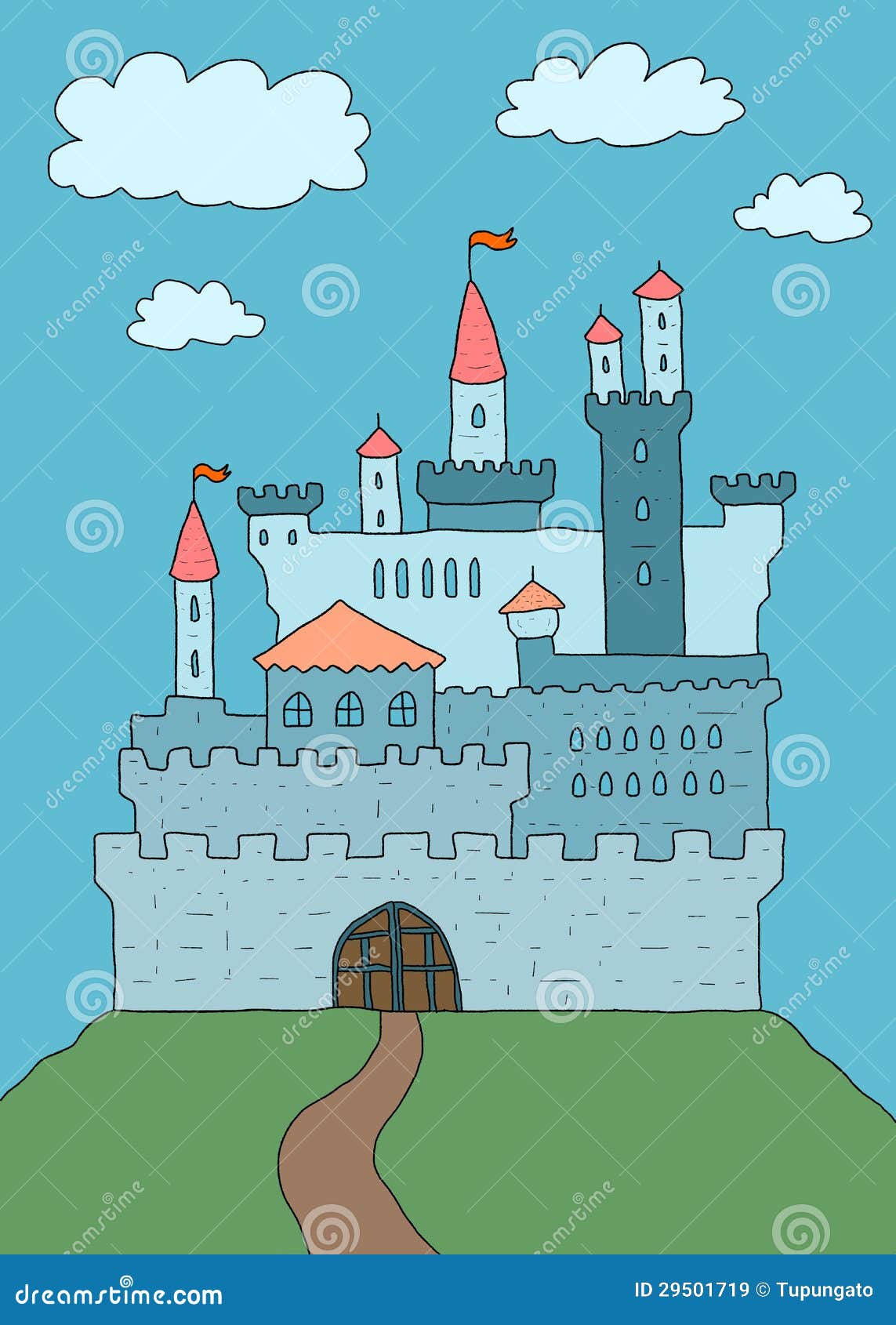 Cartoon castle stock vector. Illustration of fairy, building - 29501719