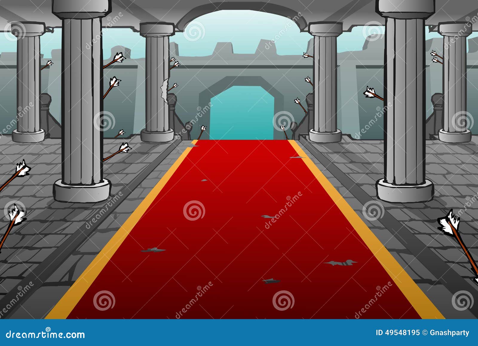Cartoon Castle Background stock vector. Illustration of artworks - 49548195