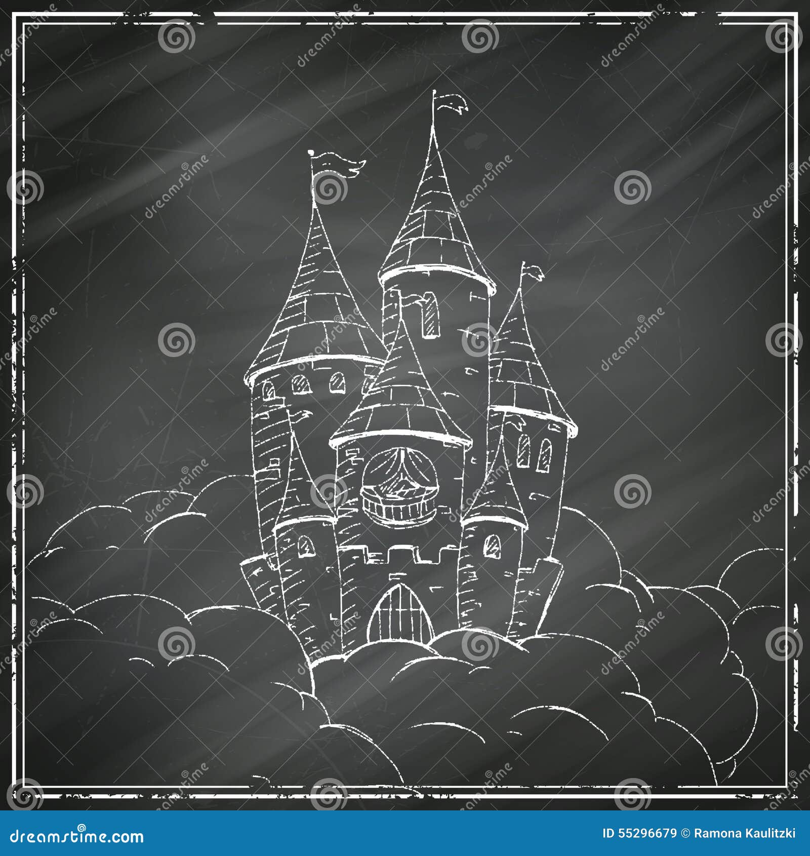 Cartoon Castle stock illustration. Illustration of clip - 55296679
