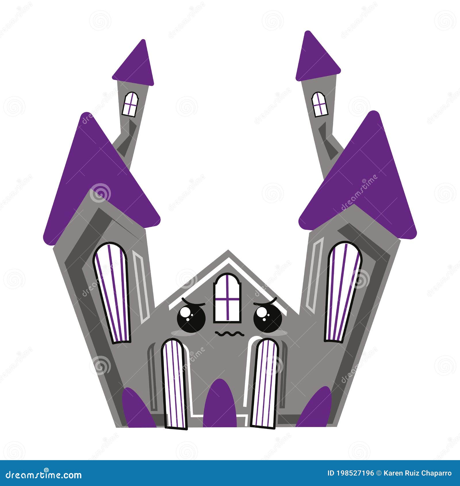 Cartoon of a castle kawaii stock vector. Illustration of castle - 198527196