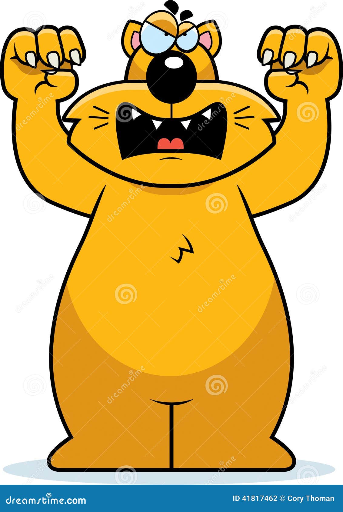 Cartoon Cat Attacking stock vector. Illustration of angry - 41817462