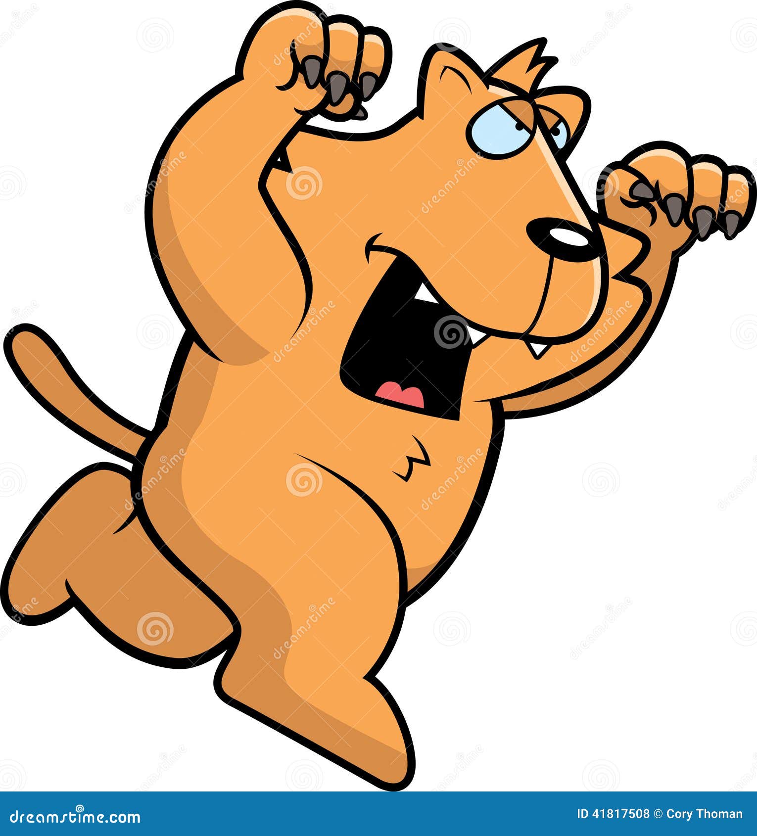 Cartoon Cat Attacking stock vector. Illustration of attacking - 41817508