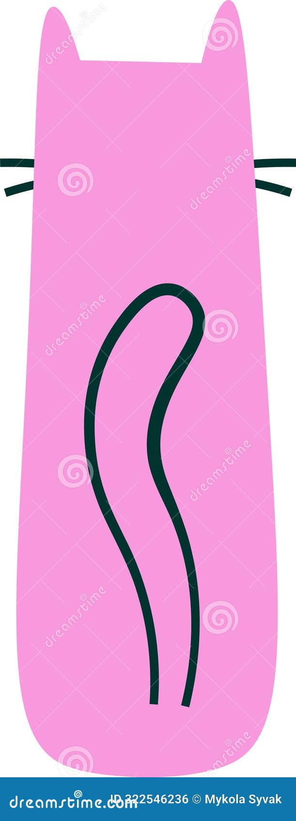 Cartoon Cat Back stock vector. Illustration of graphic - 322546236