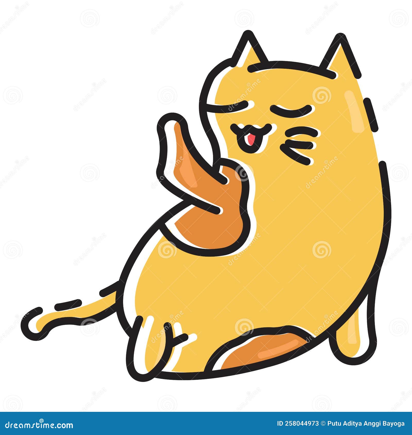 Cartoon cat stock vector. Illustration of design, icon - 258044973