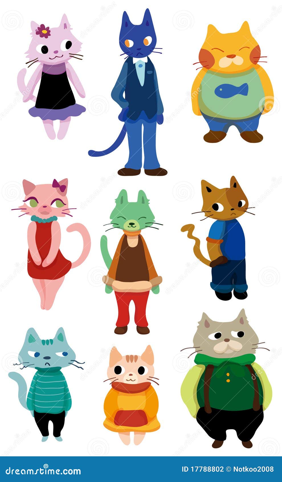 Cartoon cat icon stock vector. Illustration of graphic - 17788802