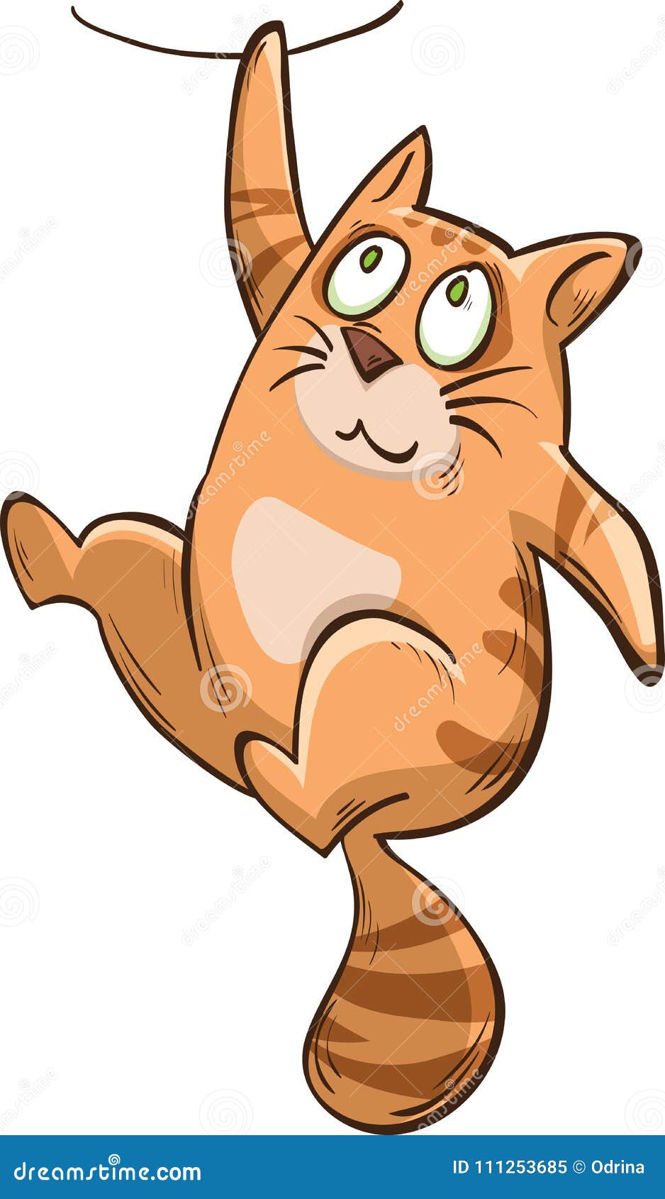 Cartoon cat is playing stock vector. Illustration of graphic - 111253685