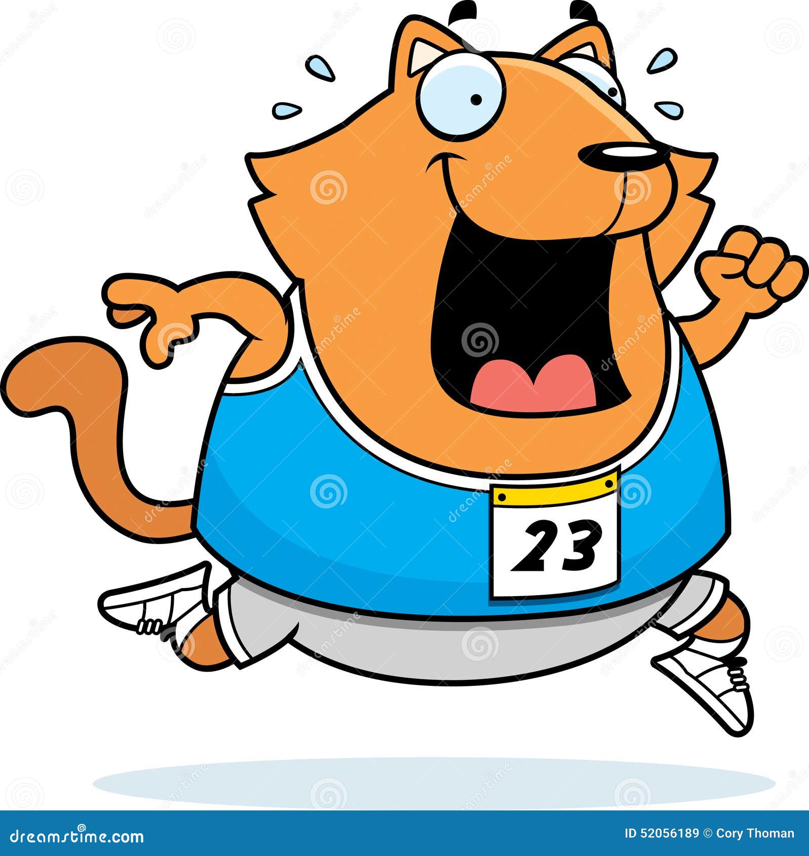 Cartoon Cat Running Race Stock Vector - Image: 52056189
