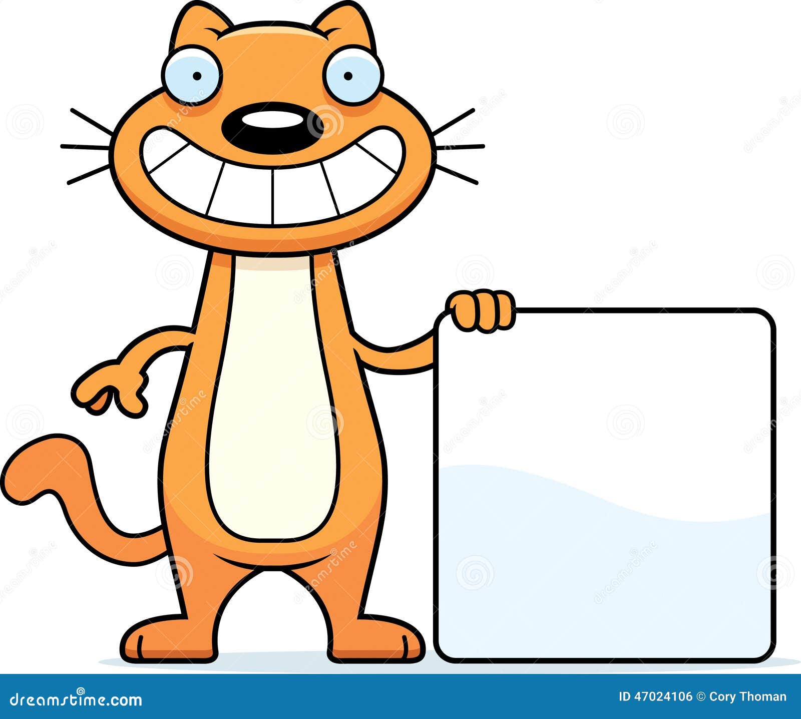 Cartoon Cat Sign stock vector. Illustration of graphic - 47024106