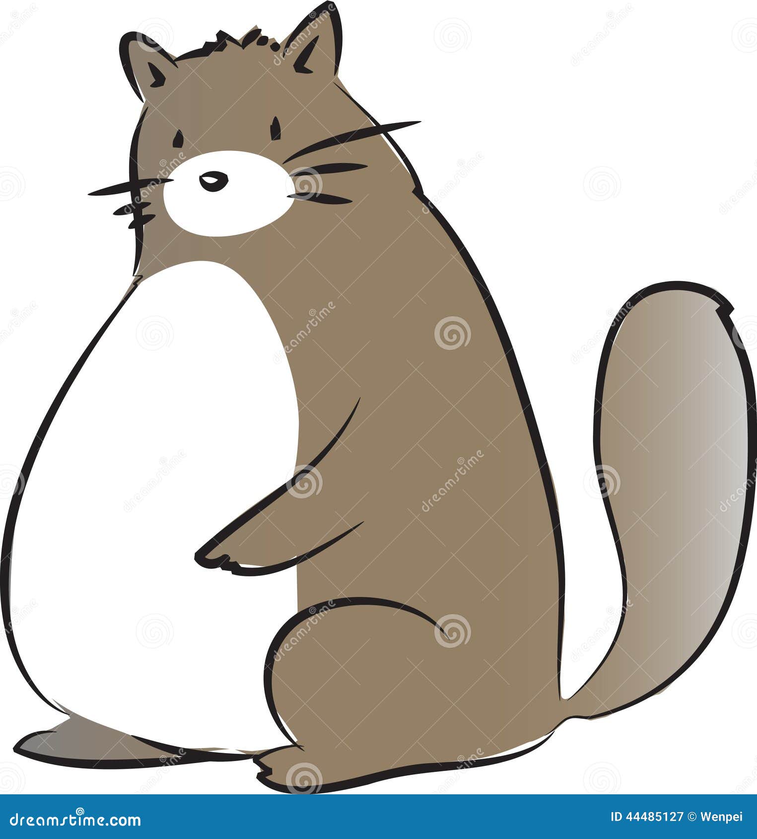 Cartoon cat stock illustration. Illustration of tail - 44485127