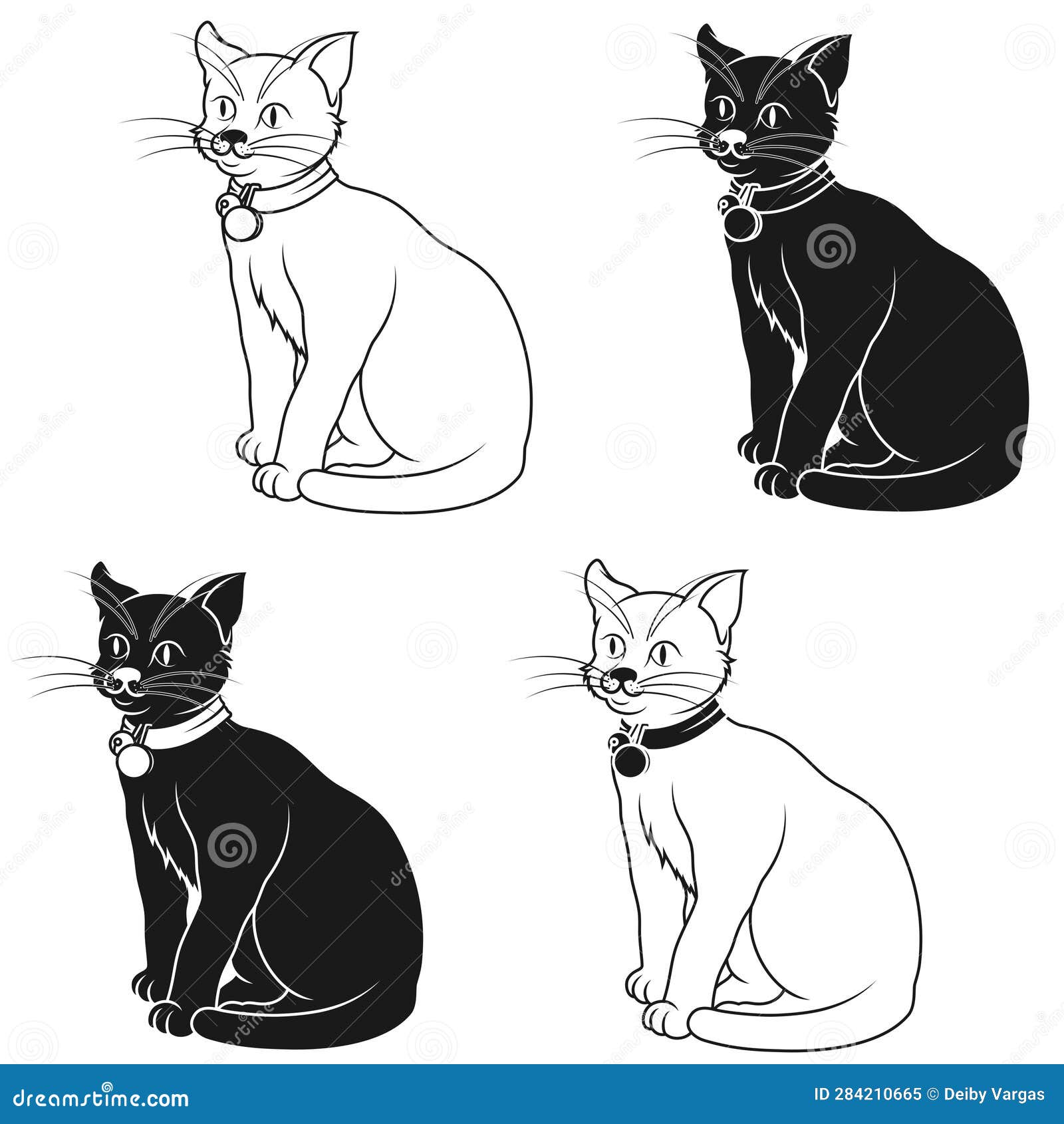 Cartoon cat vector design stock vector. Illustration of vector - 284210665