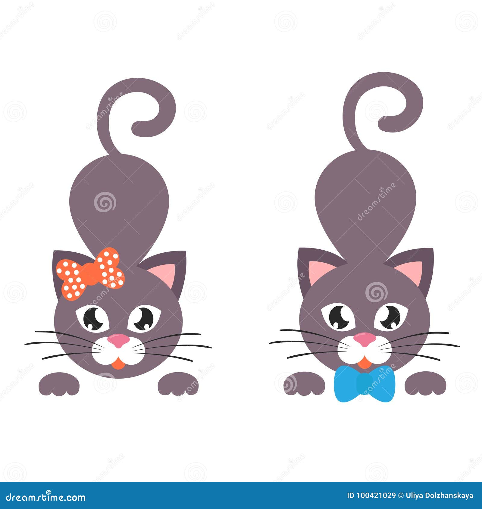 Cartoon cat vector set stock vector. Illustration of character - 100421029