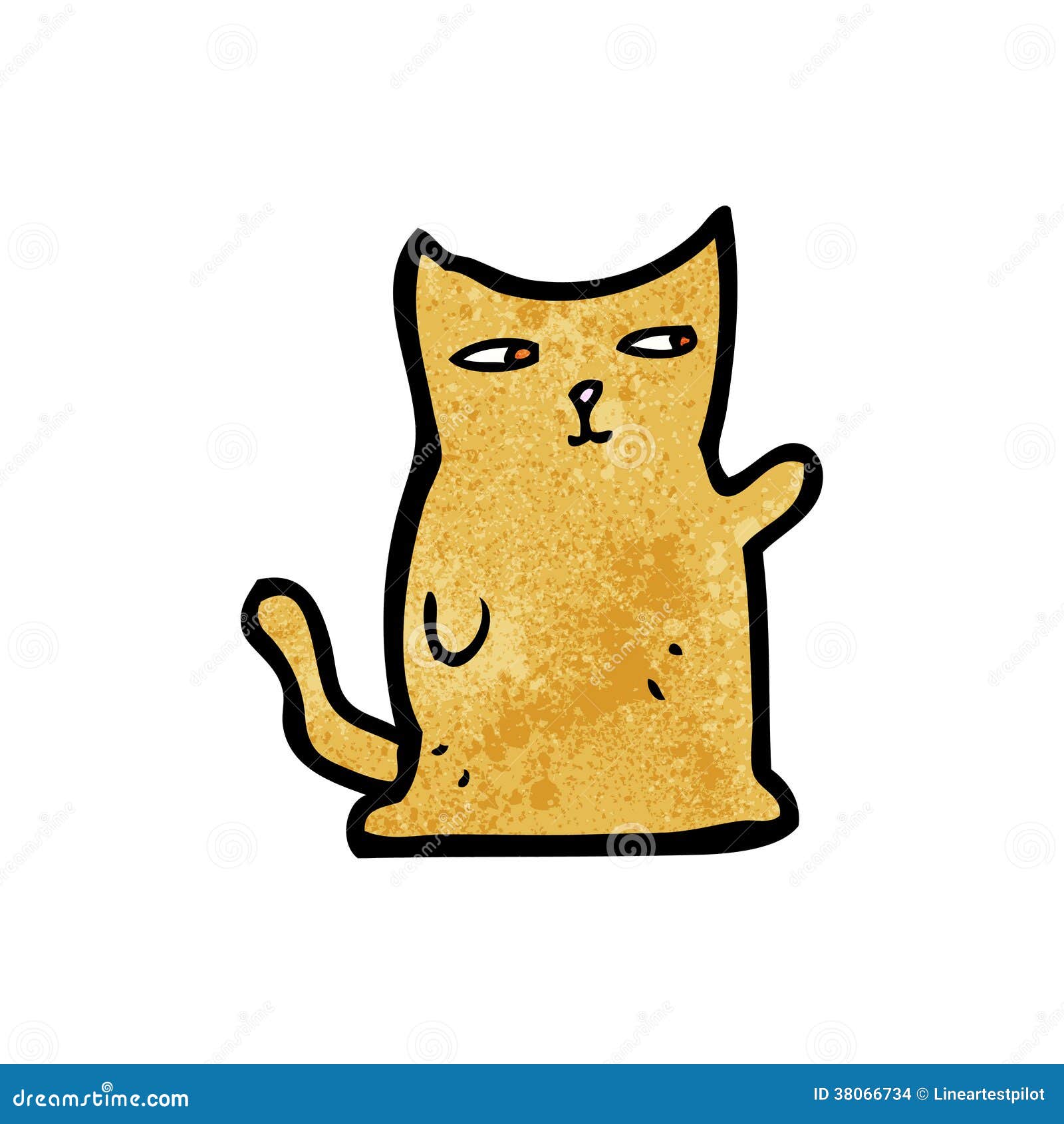 Cartoon Cat Waving Vector Illustration | CartoonDealer.com #38066734