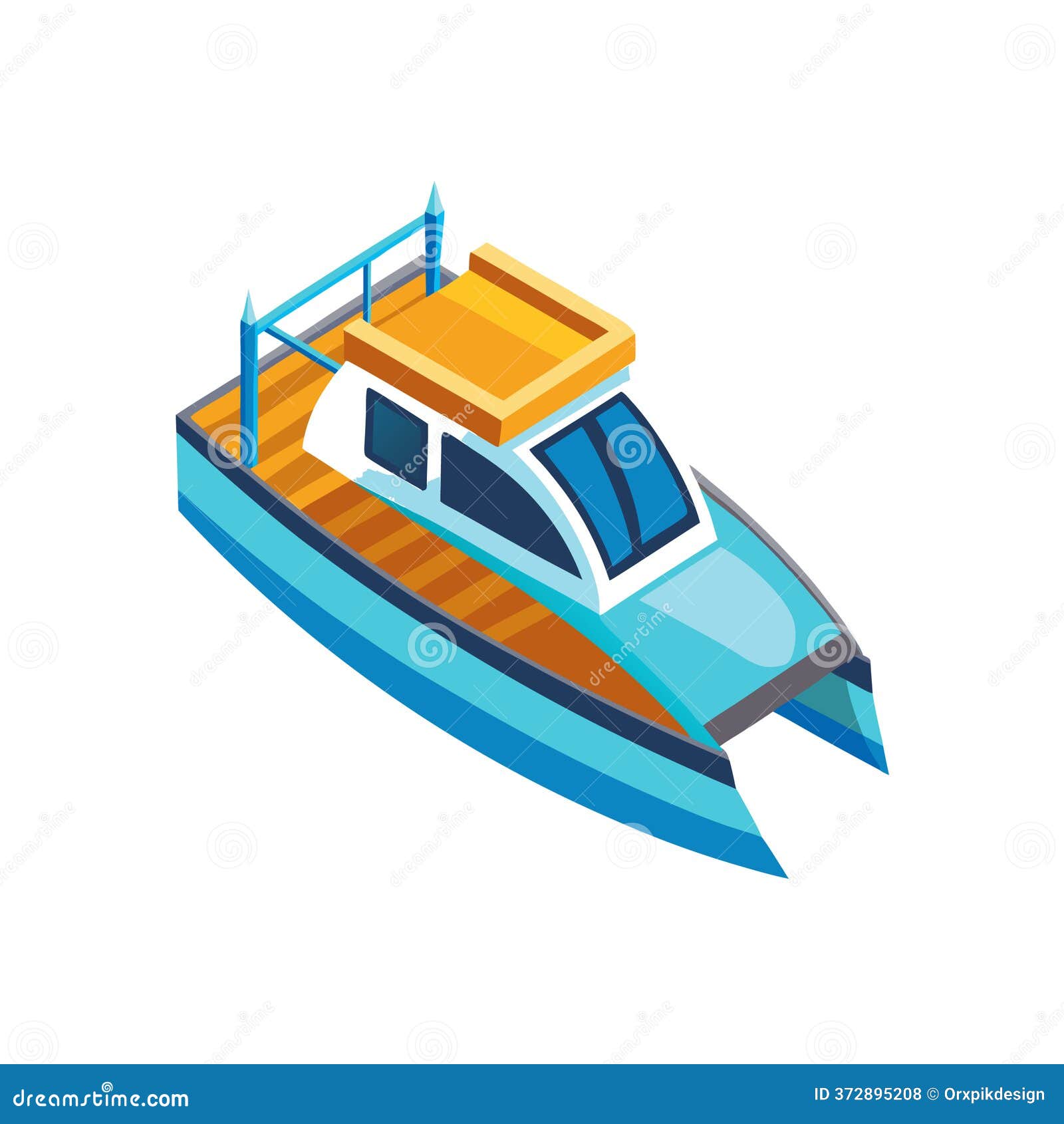 Cartoon Catamaran Coloring Page For Kids Stock Photo | CartoonDealer ...