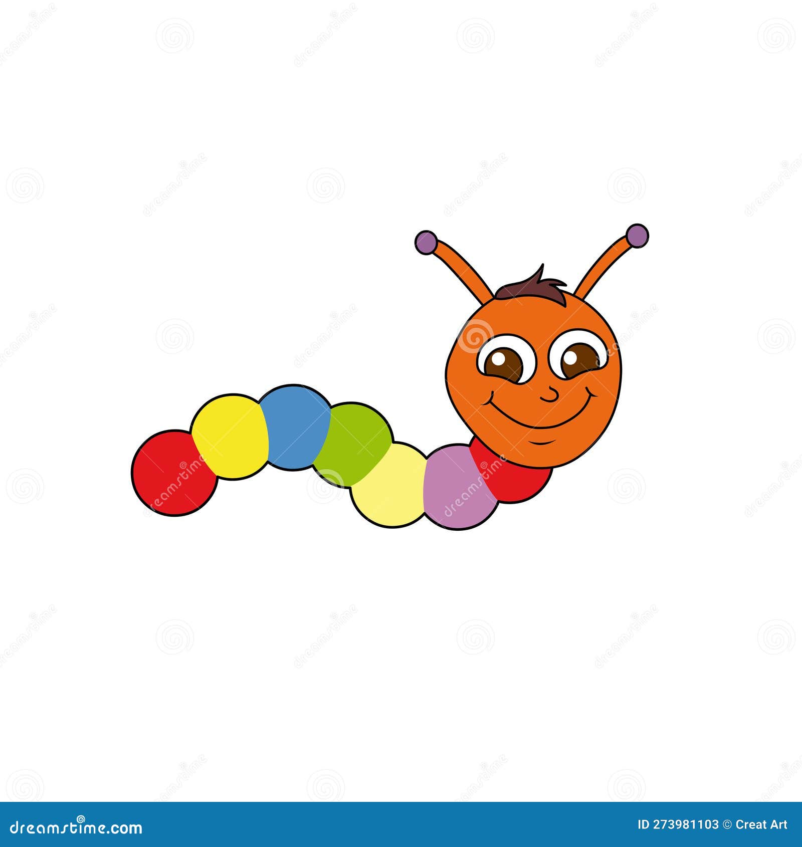 Caterpillar Vector Icon - Minimalistic Black Outline Design Royalty ...