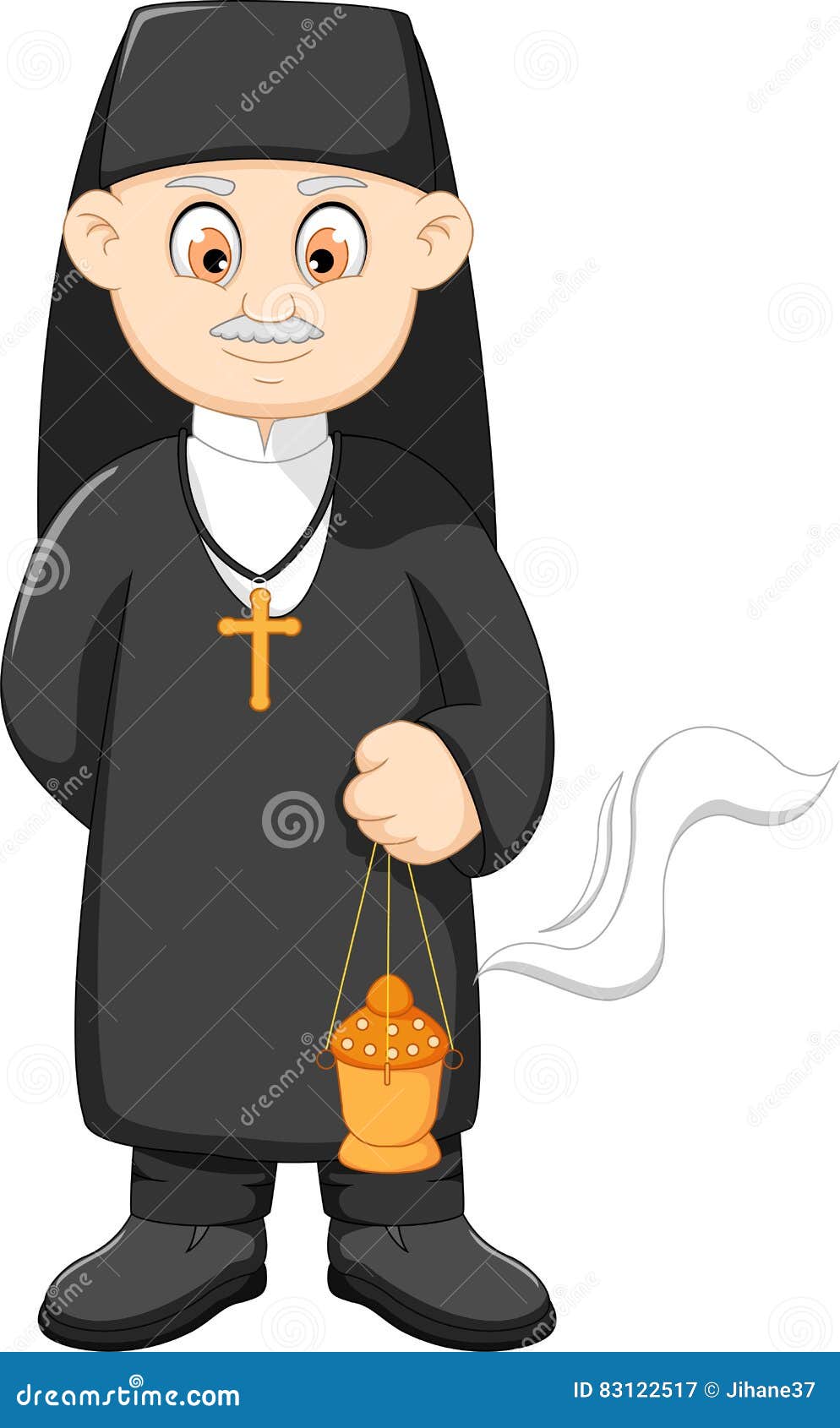 Catholic Priest And Nun. Flat Cartoon Vector Illustration ...