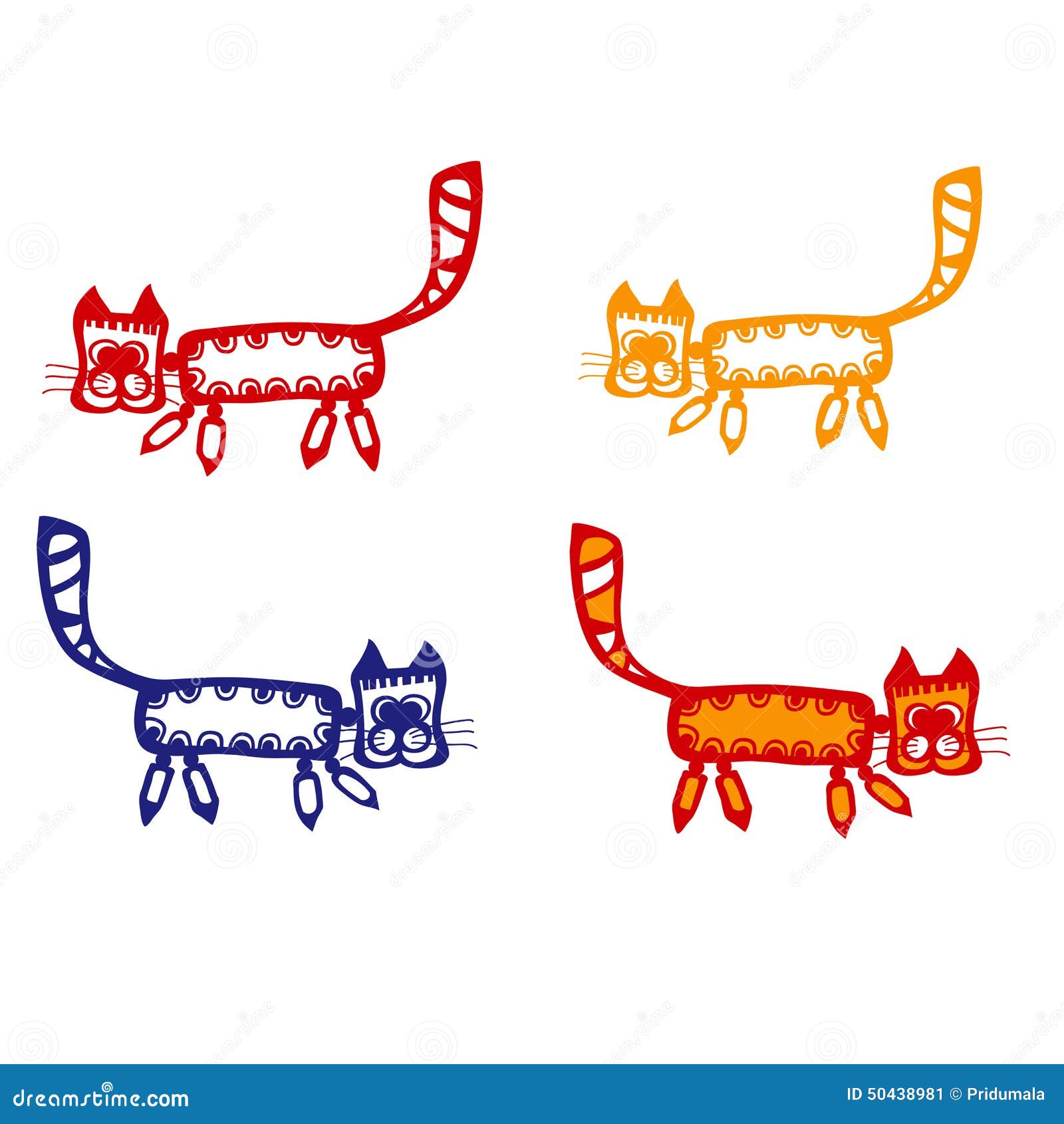 Cartoon Cats. Elements for Your Design. Stock Illustration ...