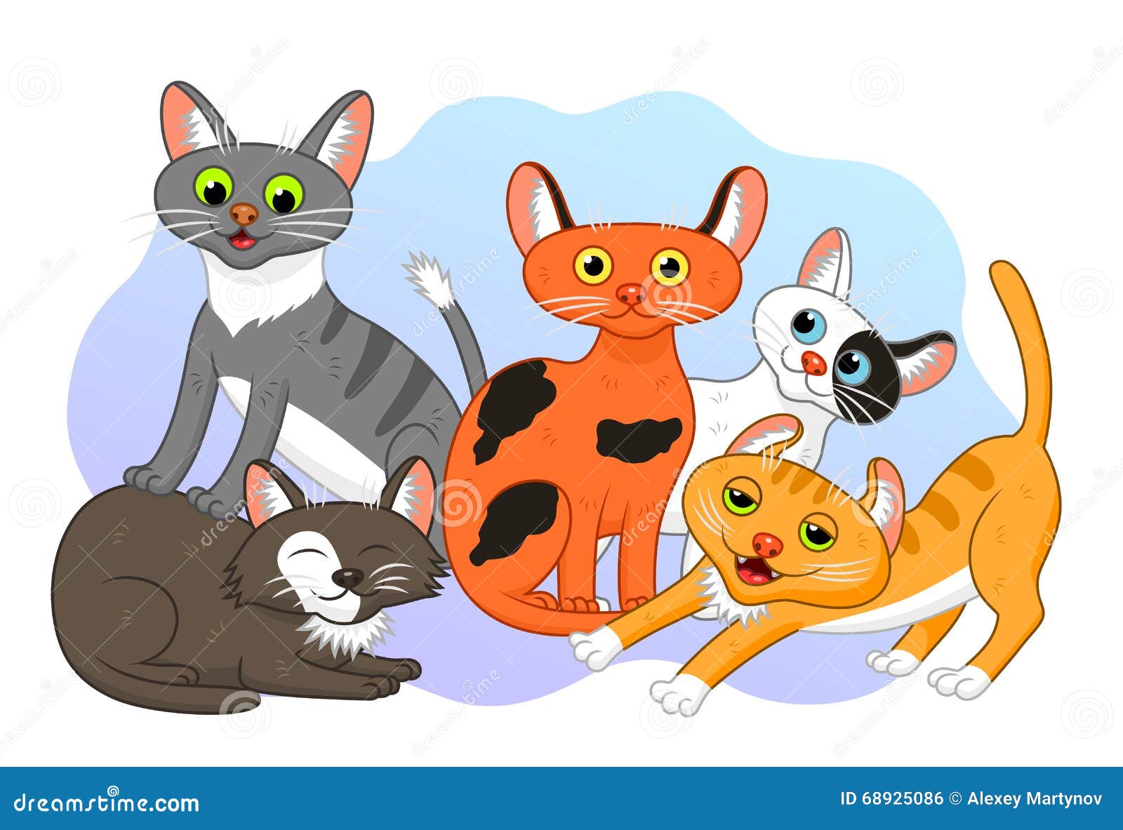 Cartoon cats stock vector. Illustration of kitten, animal - 68925086 Cartoon cats stock vector. Illustration of kitten, animal - 68925086