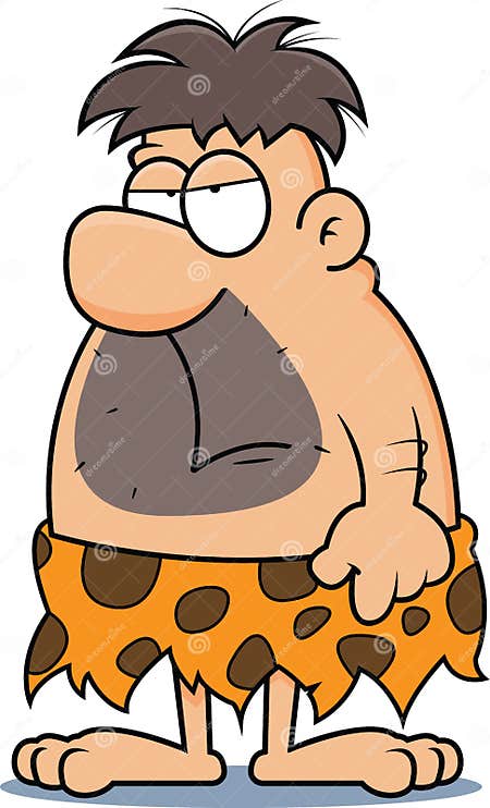 Cartoon Caveman Grumpy stock vector. Illustration of comic - 135375371