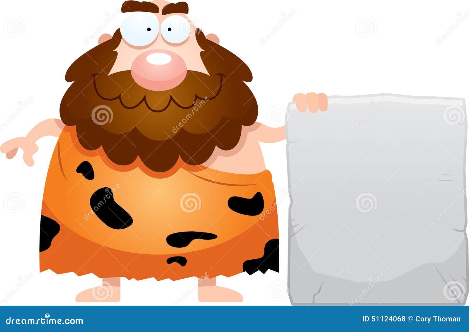 Cartoon Caveman Sign stock vector. Illustration of sign - 51124068