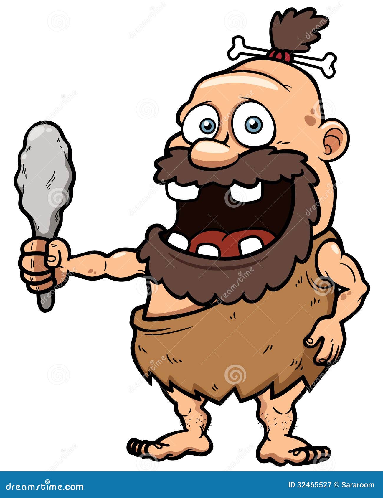 Cartoon caveman stock vector. Illustration of neolithic - 32465527