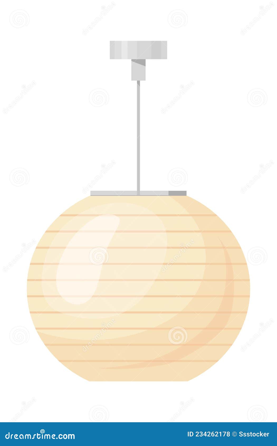 Cartoon Ceiling Lamp. Pendant Light, Kitchen Illuminator, Flat Vector ...