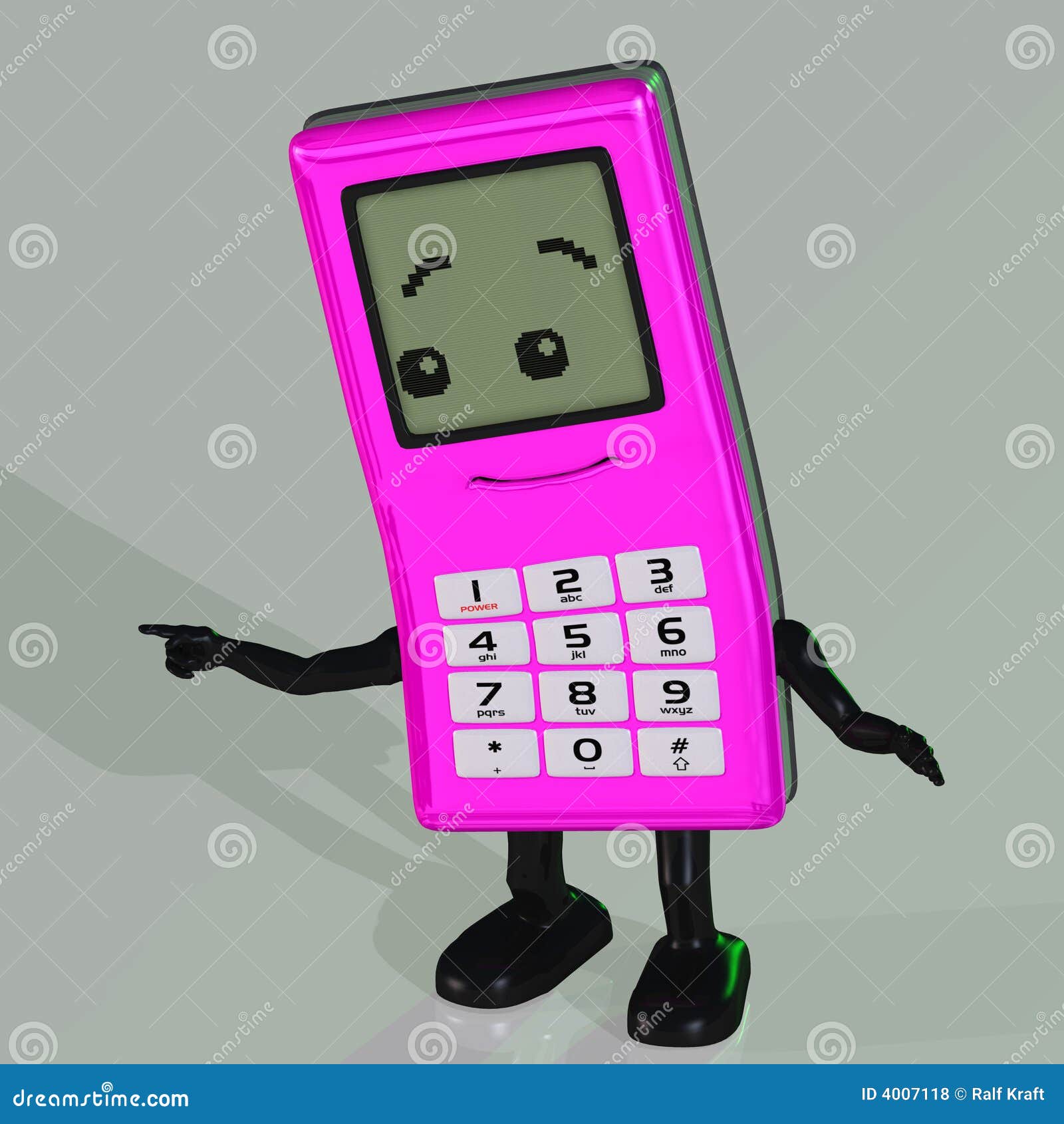 Cartoon Cell Phone Picture. Image: 4007118