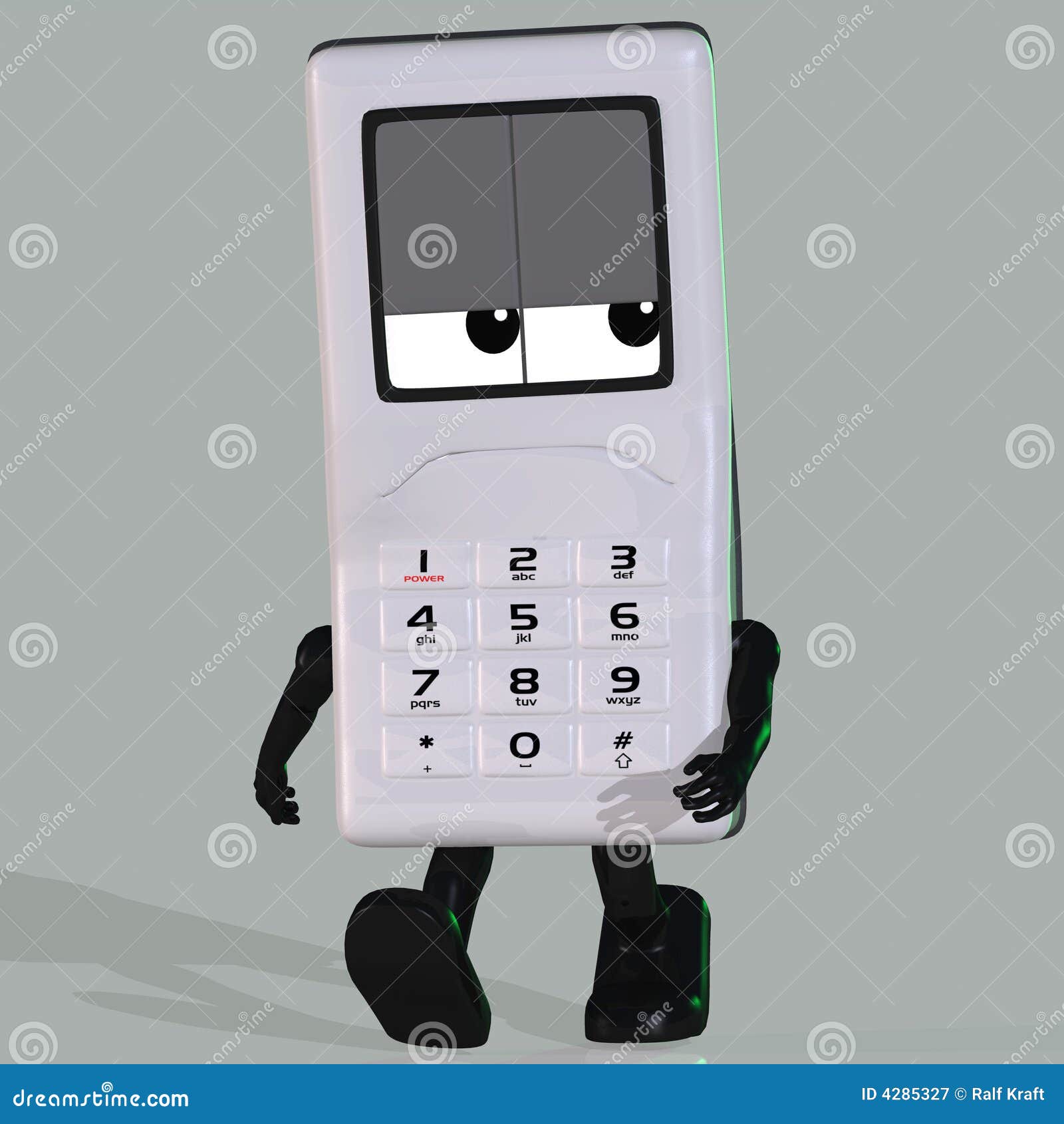 Cartoon cell phone stock illustration. Illustration of button - 4285327