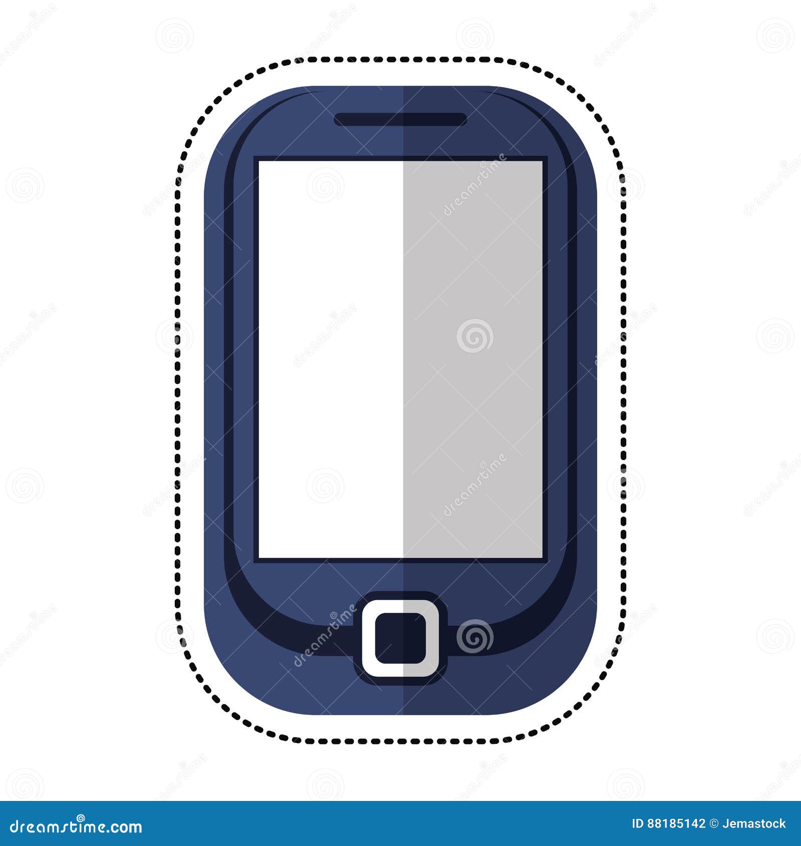 Cartoon Cellphone Mobile Technology Icon Stock Illustration ...