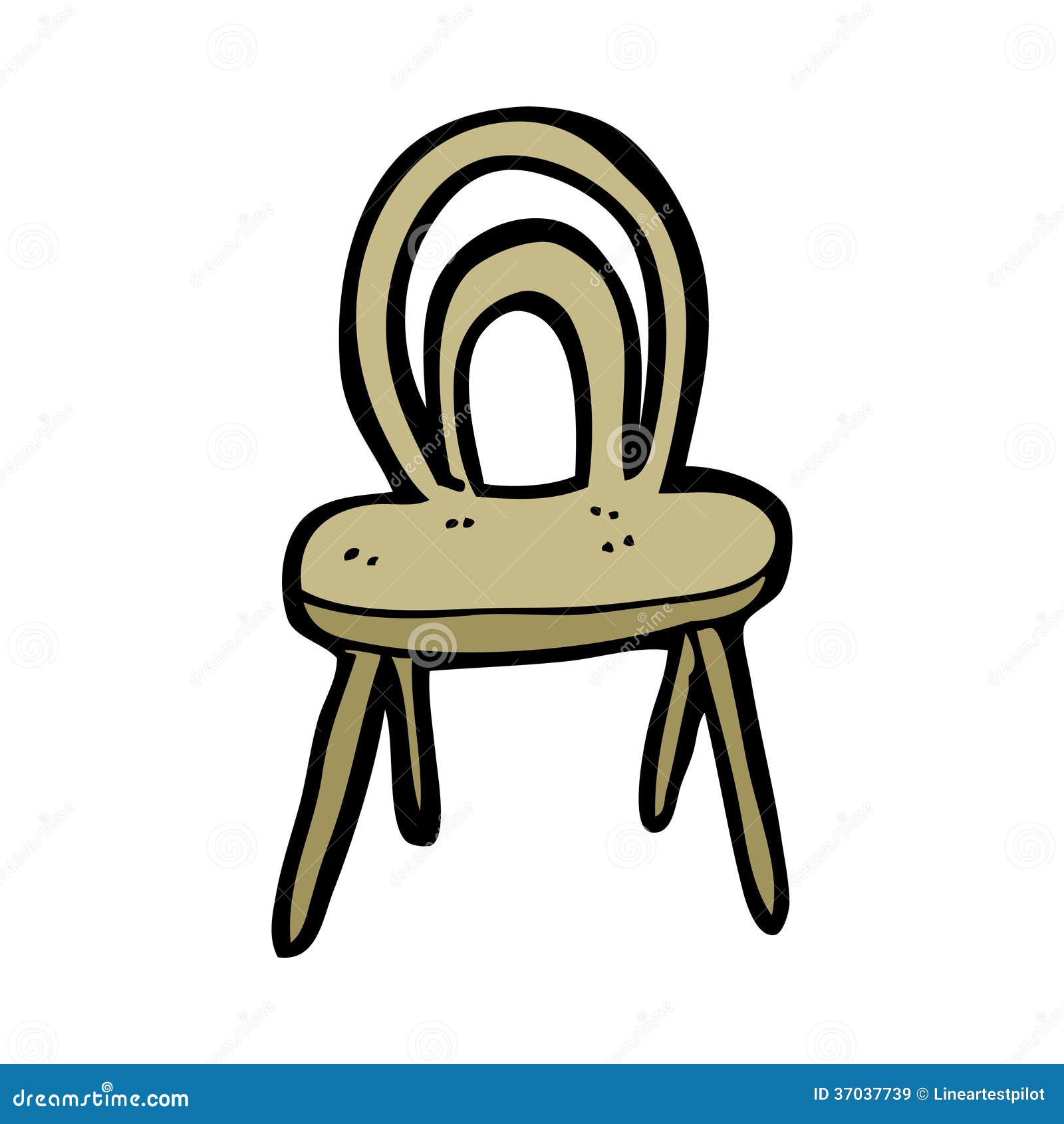 Cartoon chair stock vector. Illustration of drawing, happy - 37037739