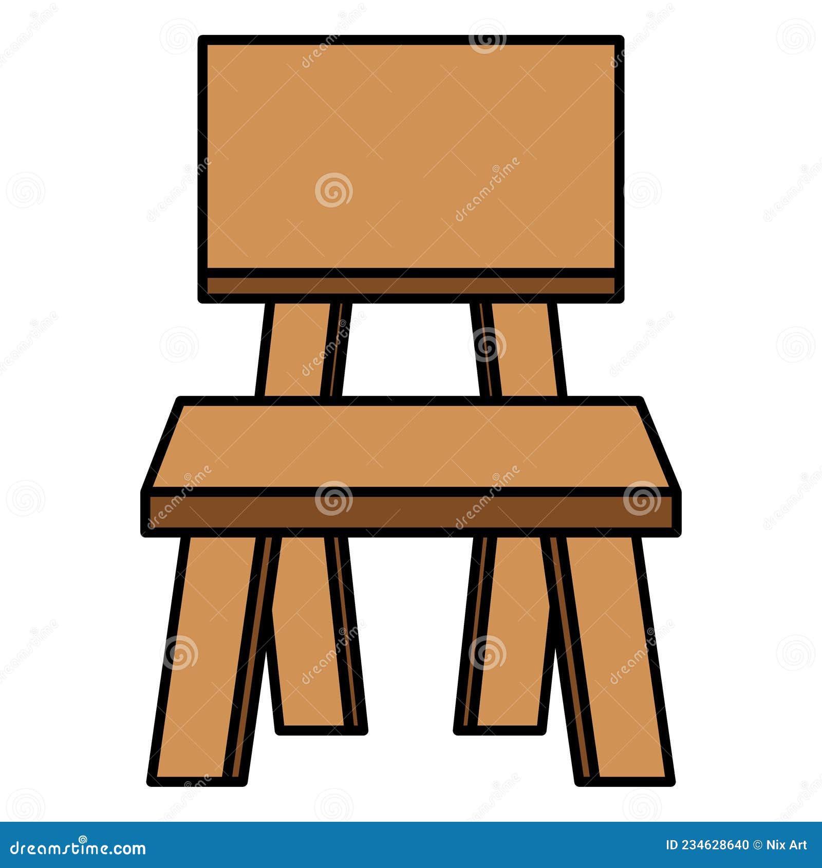 Cartoon Chair.vector Illustration Stock Vector - Illustration of ...