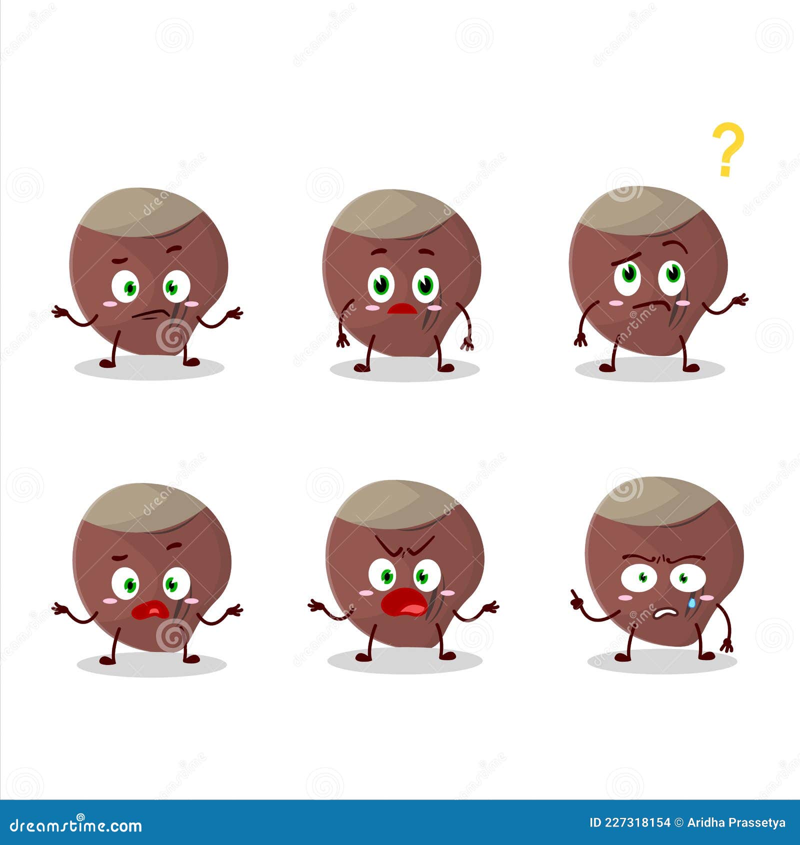 Cartoon in Character of Acorn with What Expression Stock Illustration ...