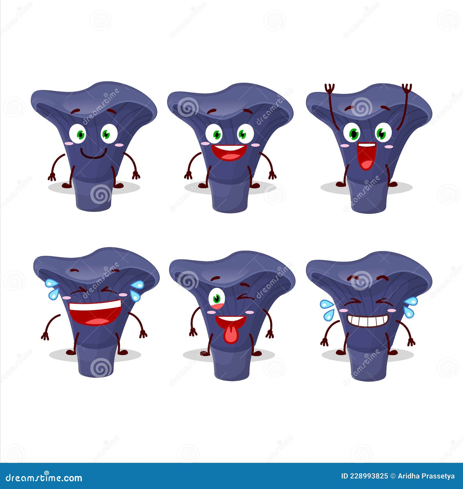 Cartoon Character of Actarius Indigo with Smile Expression Stock Vector ...