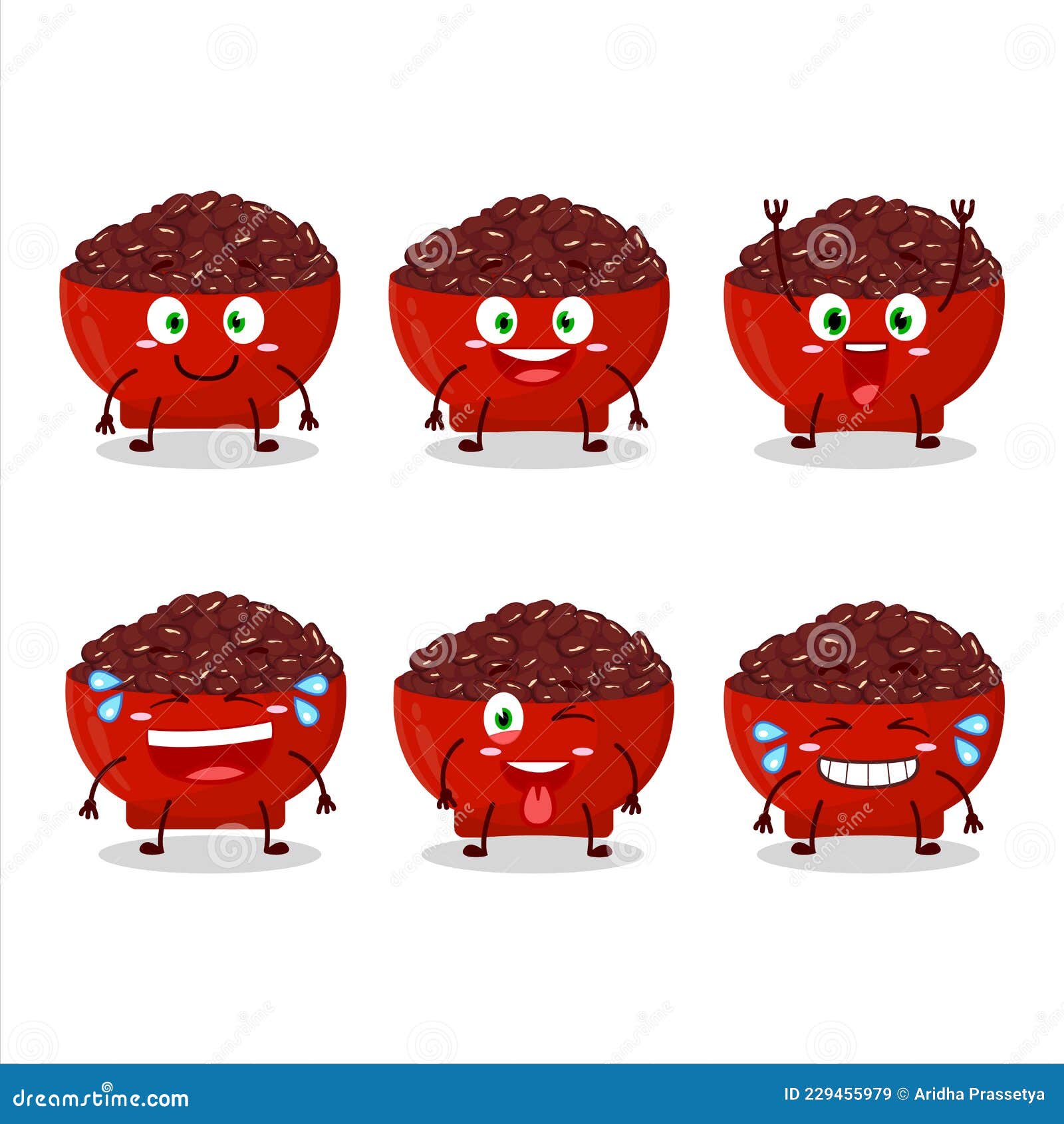 Adzuki Beans, Azuki Or Aduki, Red Mung Bean Digital Art Illustration ...
