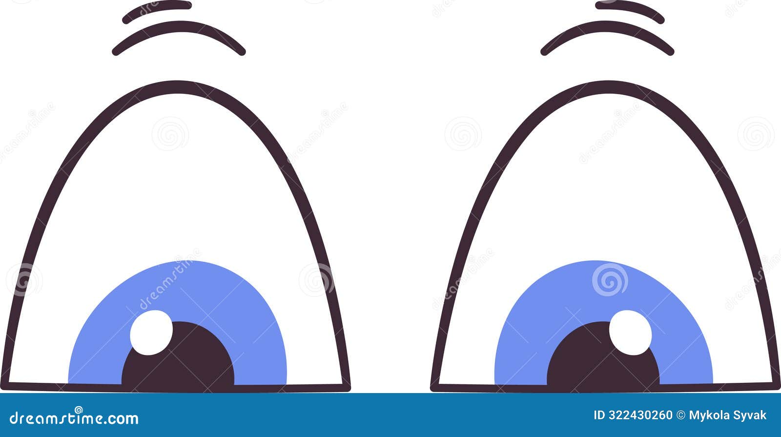 Cartoon Character Amazed Eyes Stock Vector - Illustration of comic ...