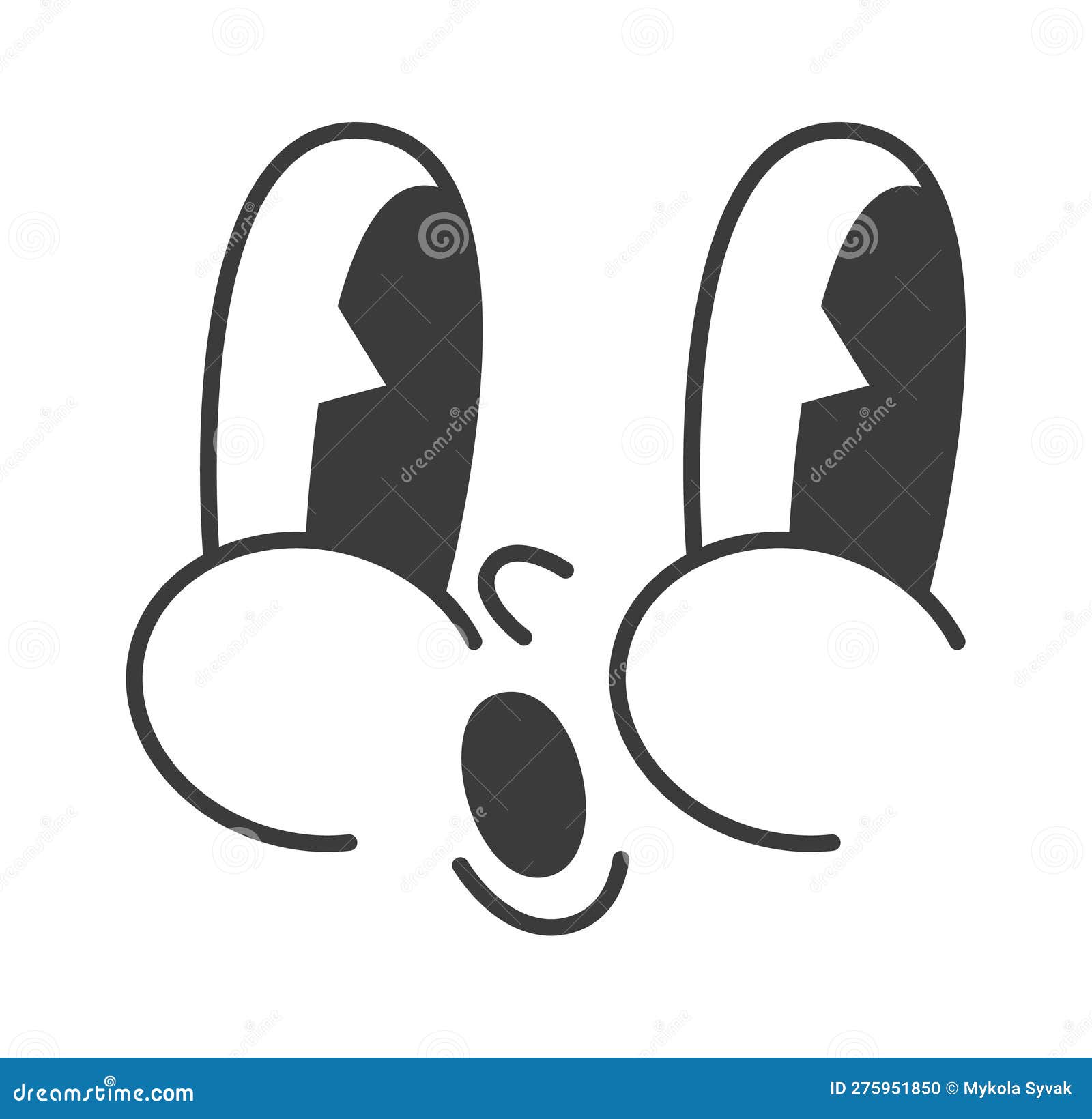 Cartoon Character Amazed Face Stock Vector - Illustration of cute ...