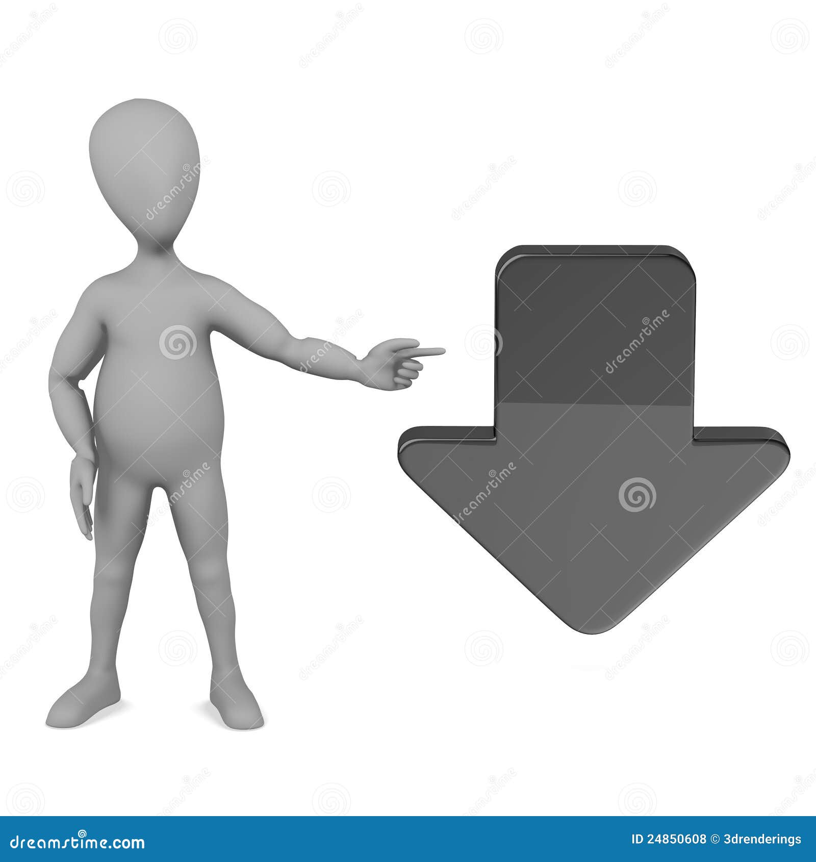 Cartoon Character with Arrow14 Stock Illustration - Illustration of ...