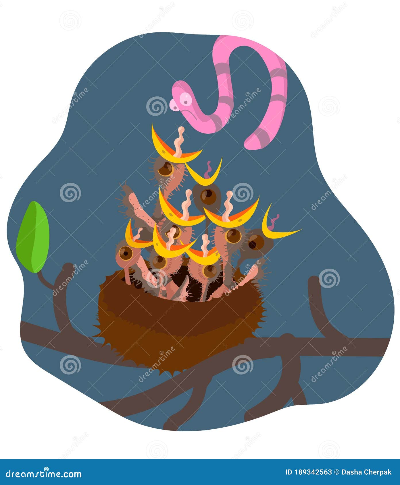 Cartoon Character Art Berds Illustration Stock Illustration ...