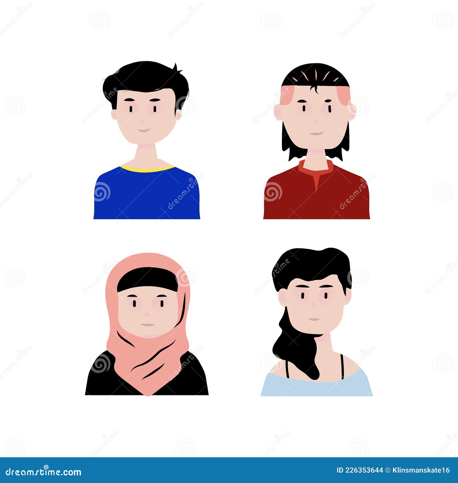 Cartoon Character Avatar Profile Picture Design Stock Vector ...