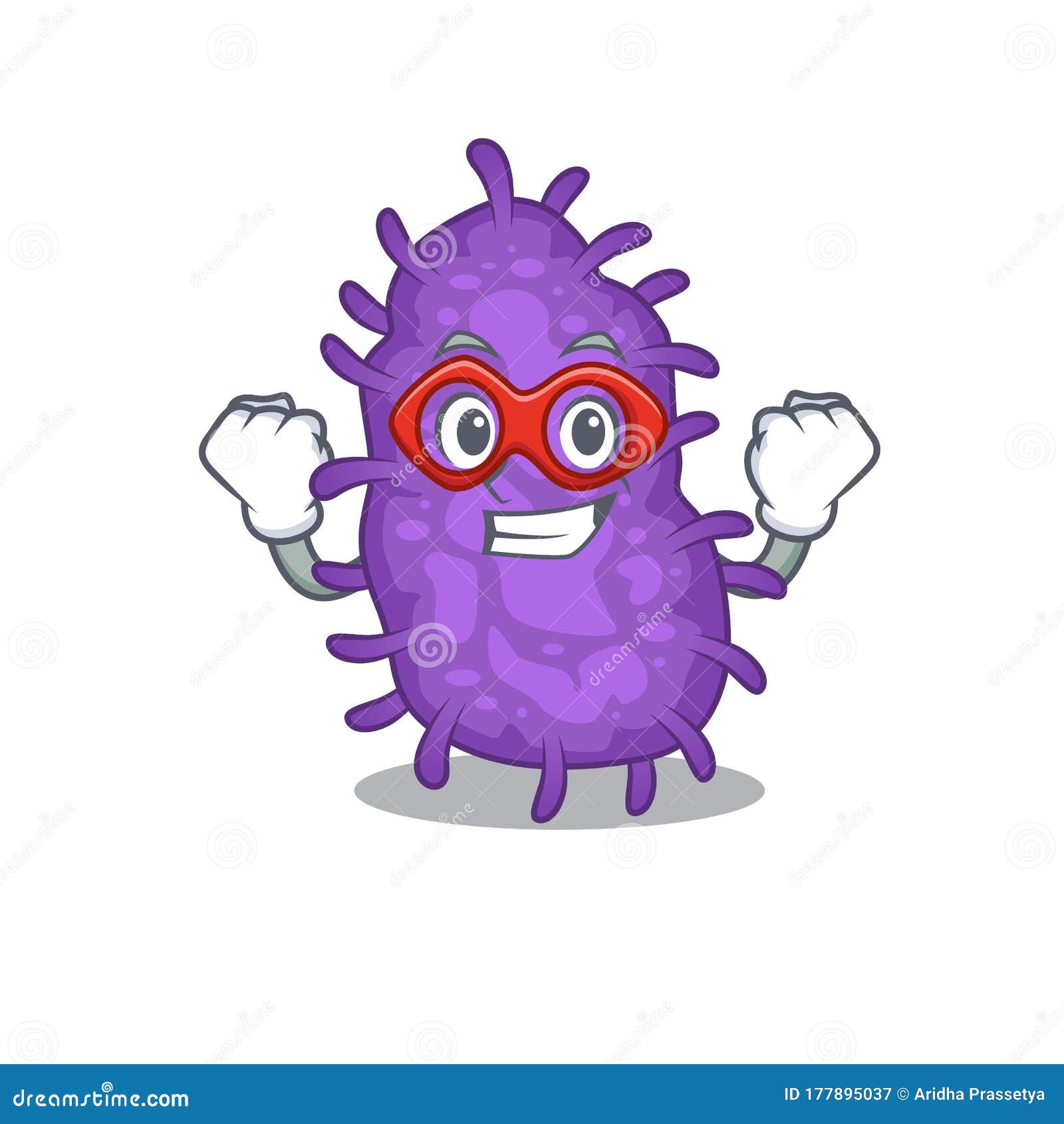 A Cartoon Character of Bacteria Bacilli Performed As a Super Hero Stock ...
