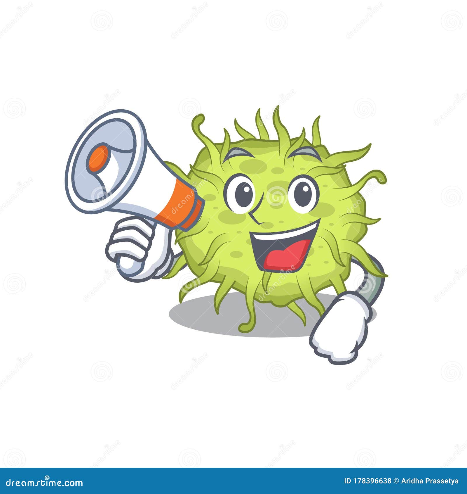 Bacteria Coccus Dressed As Devil Cartoon Character Design Style ...