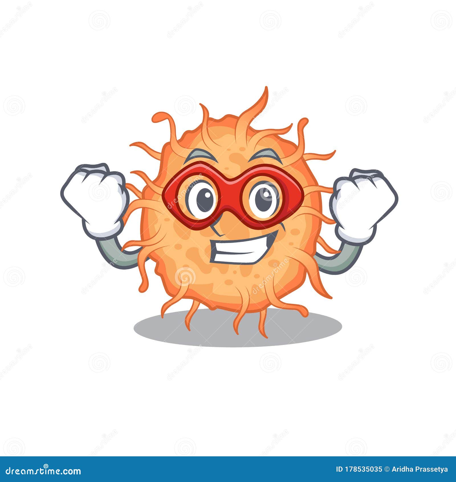 A Cartoon Character of Bacteria Endospore Performed As a Super Hero ...