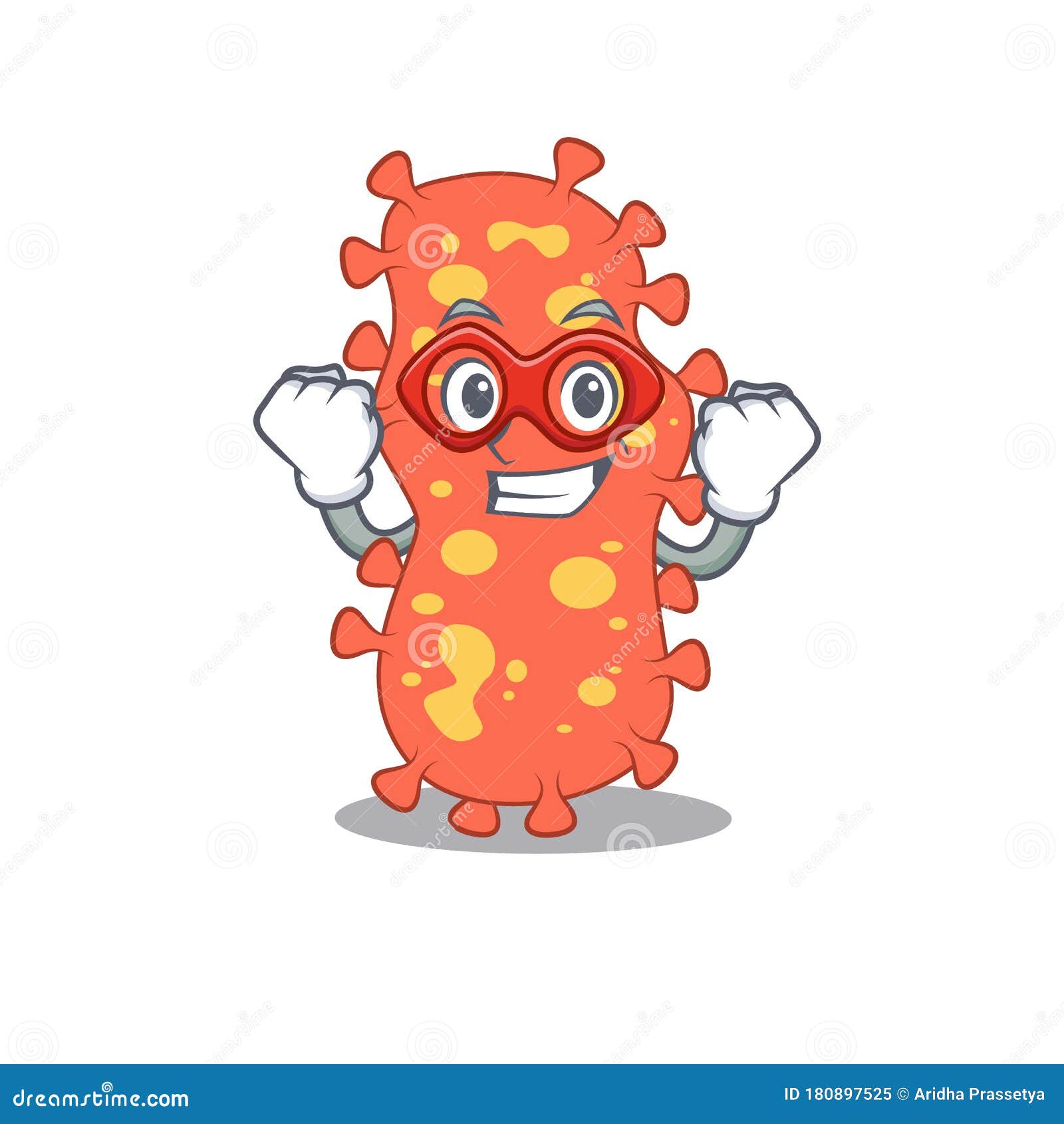 A Cartoon Character of Bacteroides Performed As a Super Hero Stock ...