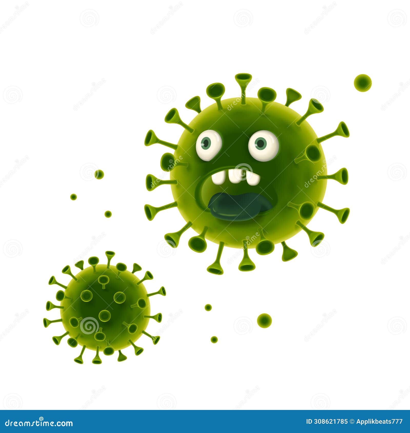 Cartoon Character of Bad Germs Stock Vector - Illustration of medical ...