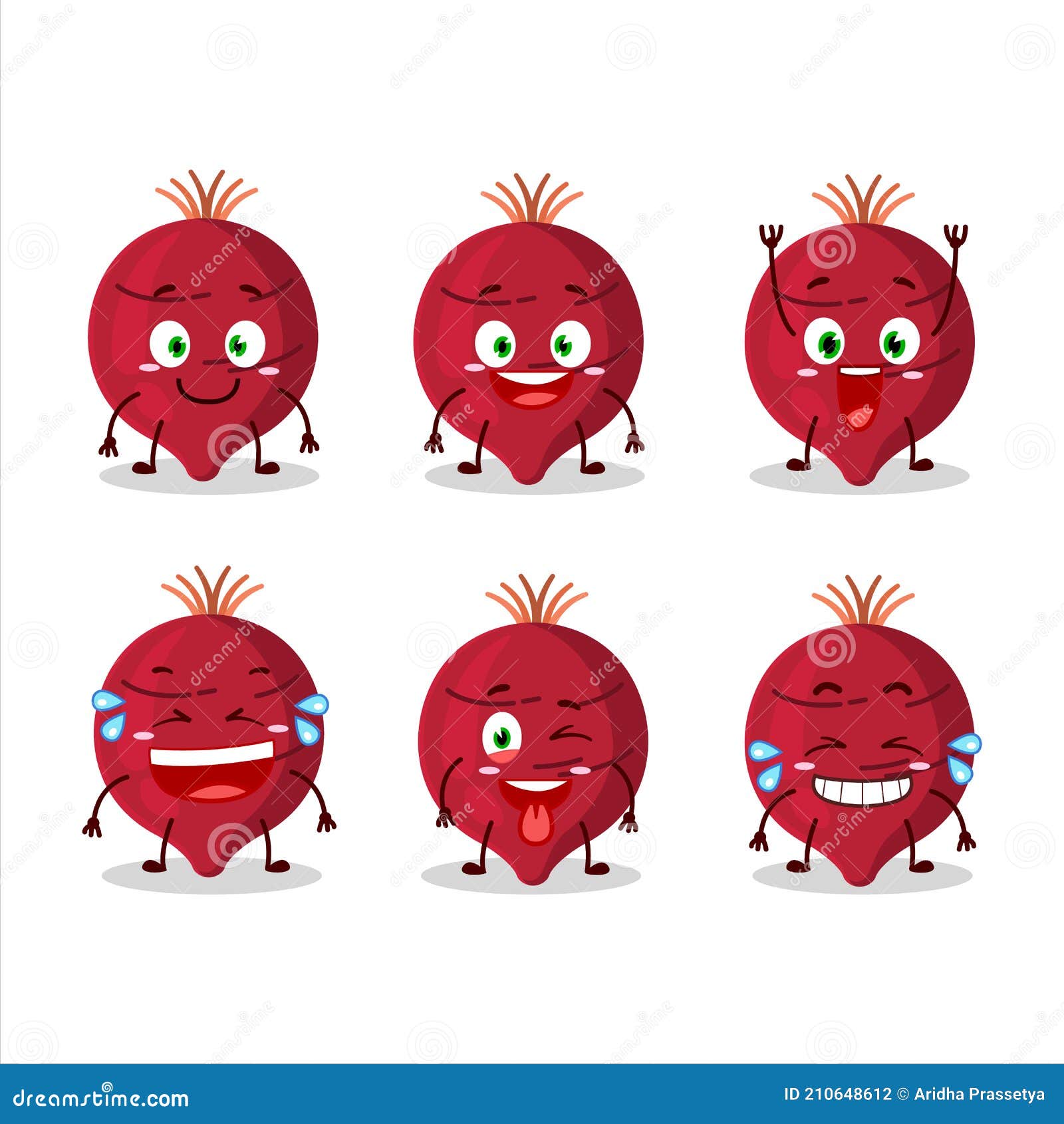 Cartoon Character of Beet with Smile Expression Stock Vector ...